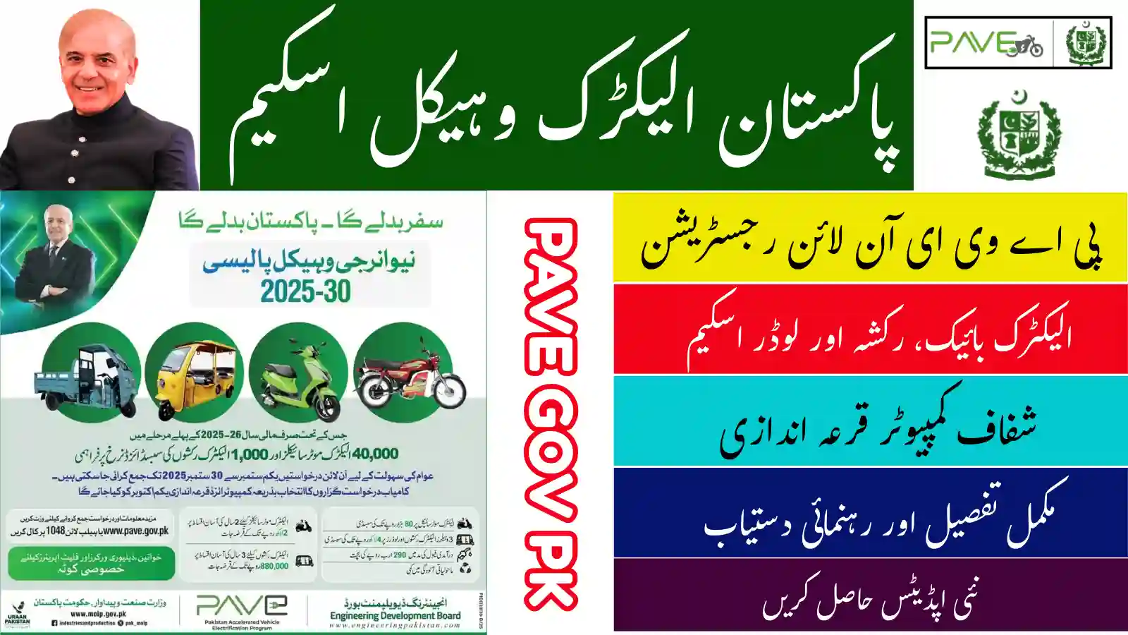 PAVE.gov.pk Registration 2025–30 | PAVE Portal Login – Create Account & CNIC Verify For EV Subsidy