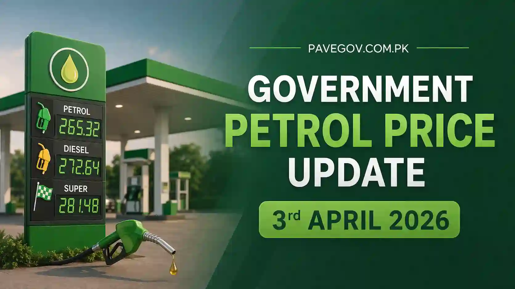 Government Petrol Price Update 3rd April 2026 – Previous Vs Current Rates